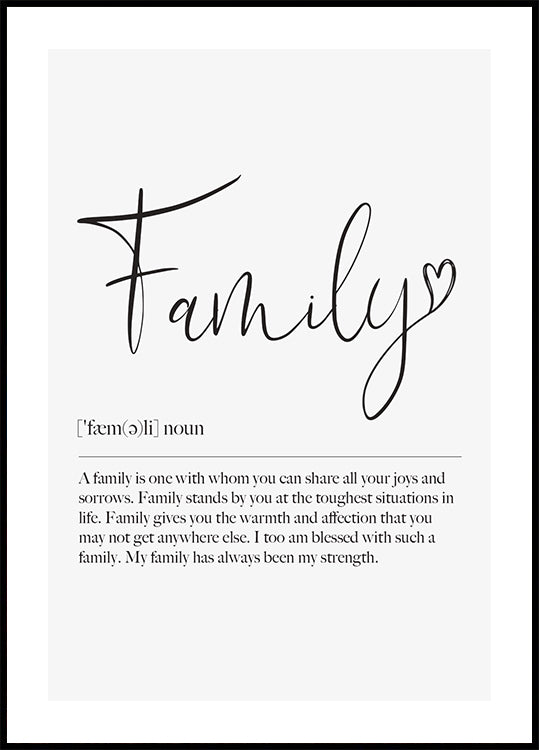 Family Definition Plakat | Posterbox